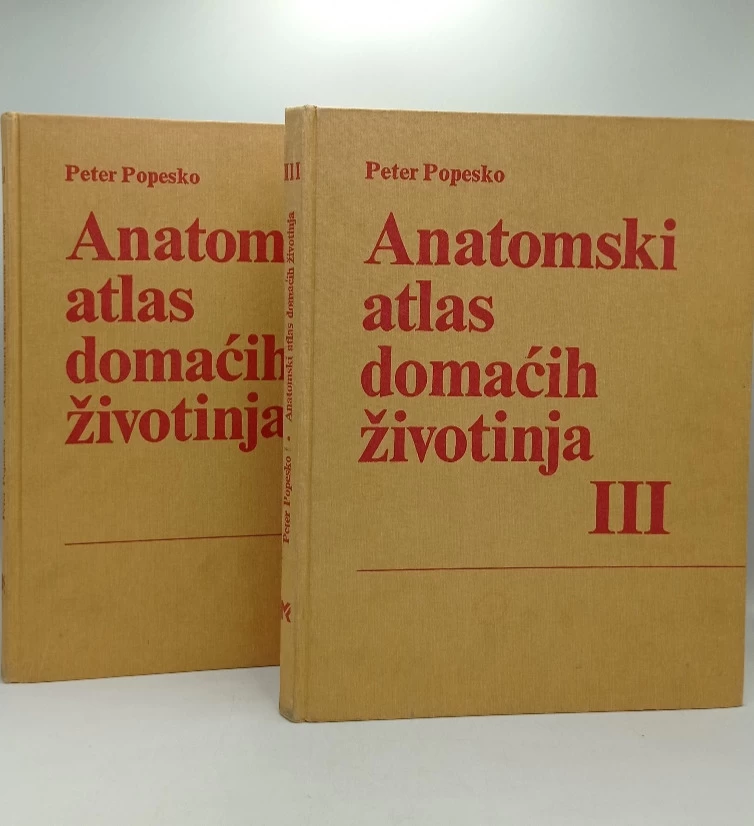 Anatomski atlas domaćih životinja I-III knjige Popesko Peter