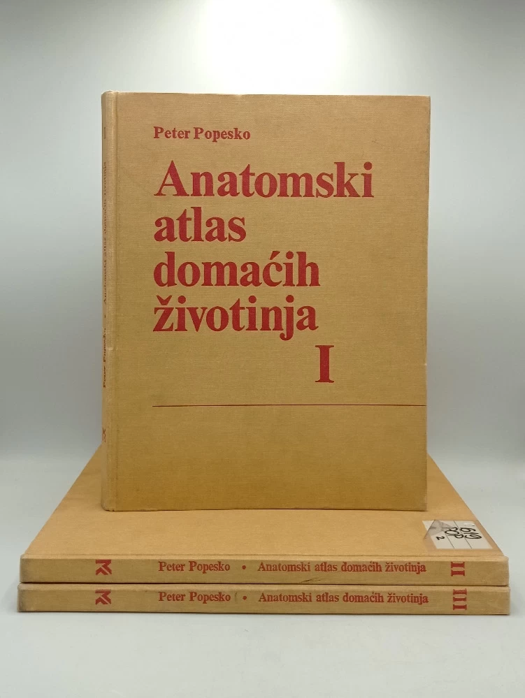 Anatomski atlas domaćih životinja I-III knjige Popesko Peter